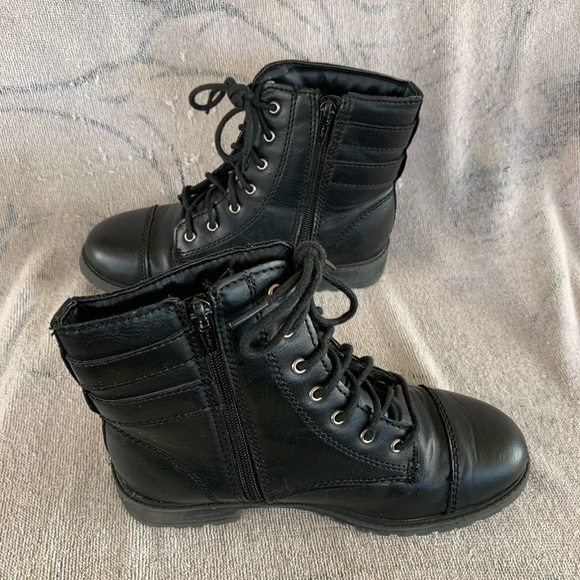 Shoes | Wonder Nation Youth Girls 2 Buckle Moto Boots Size 3 | Poshmark
